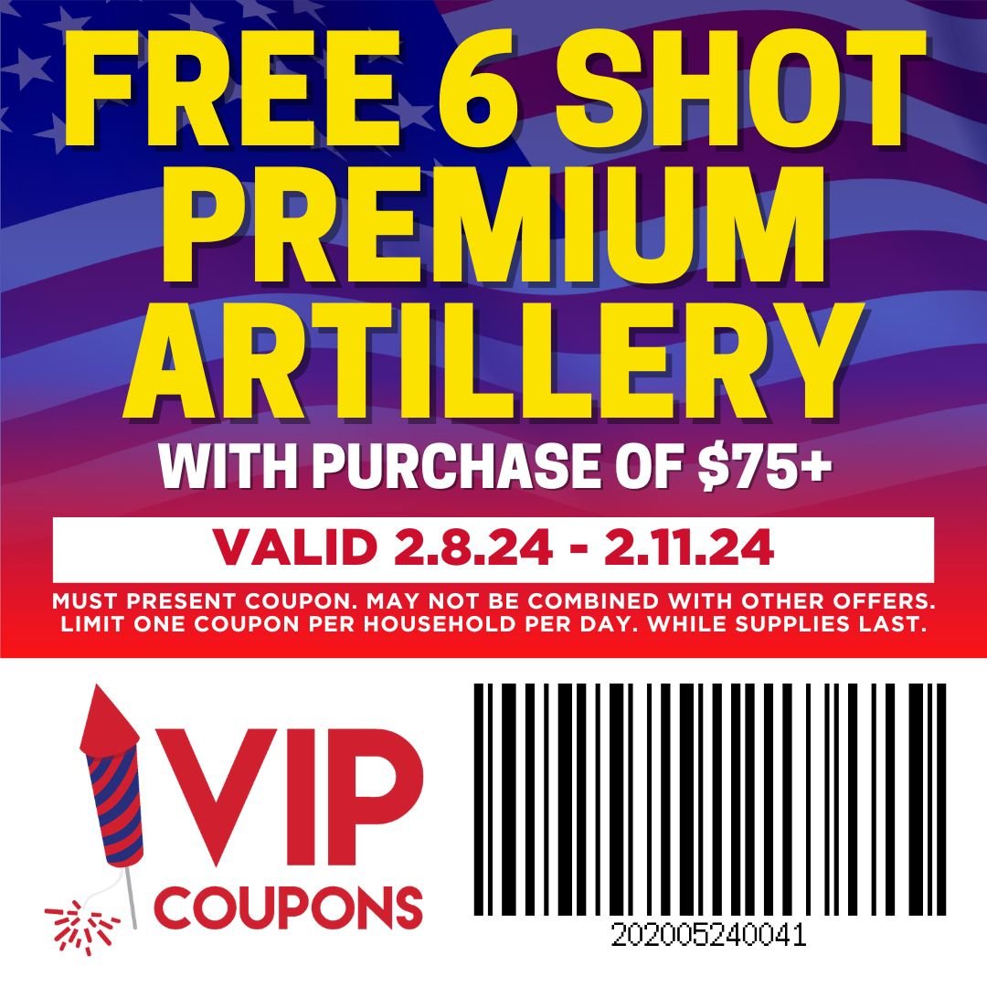 FREE Premium 6 Shot Artillery Celebrating Chinese New Year